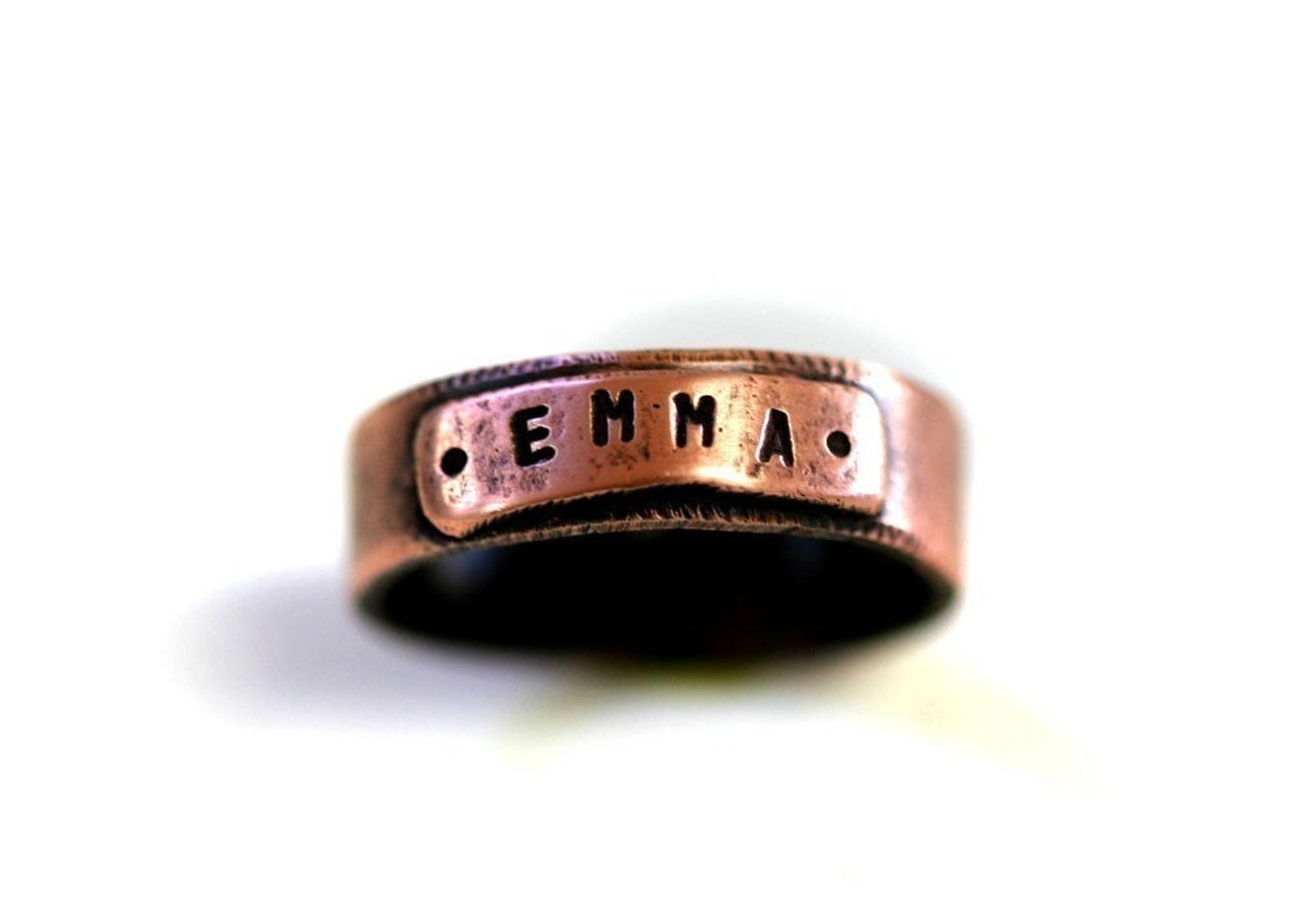 Personalized Custom Name Band Ring Copper E0304 - Etsy
