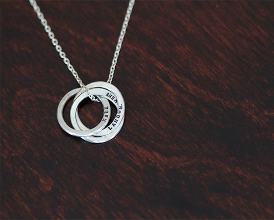 Silver Trinity Necklace (E0337) - Etsy