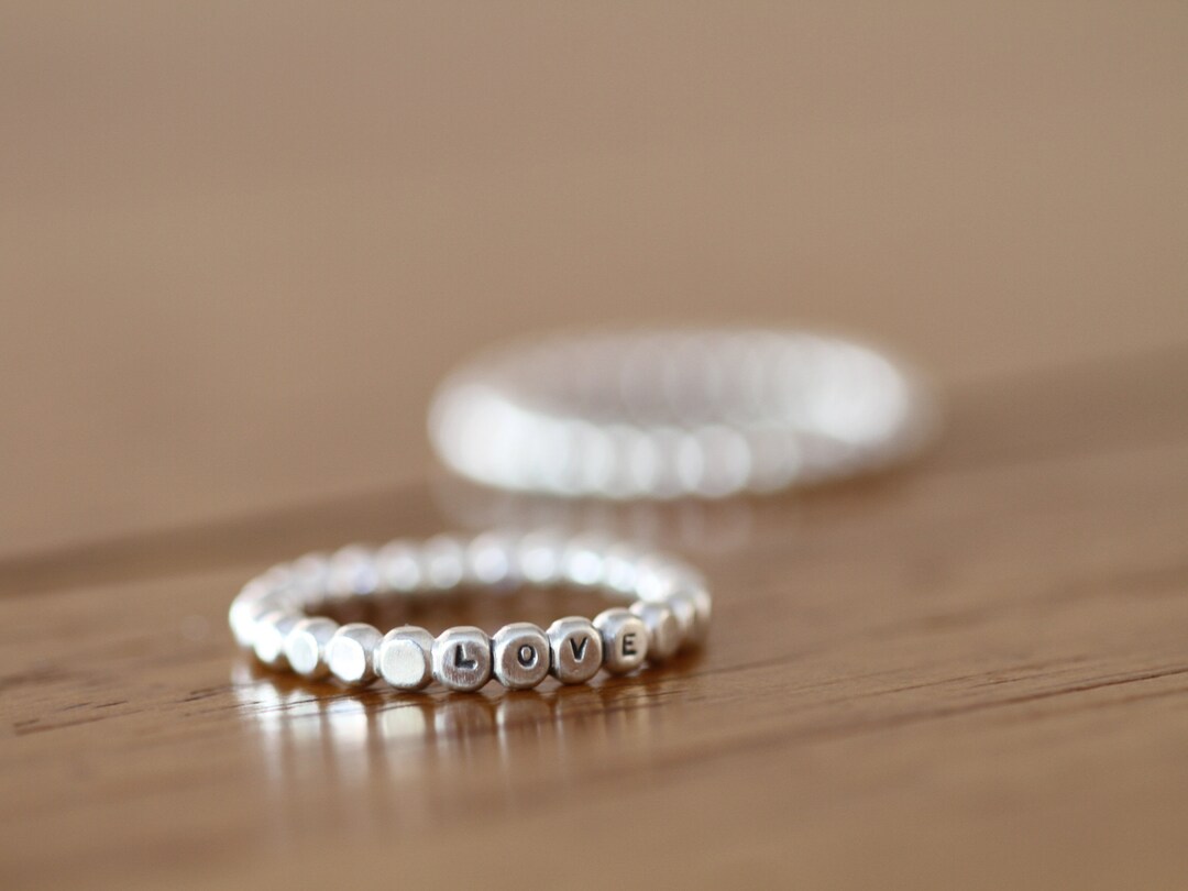Personalized Sterling Silver Ring Dot Ring Bead Ring Simple Ring ...