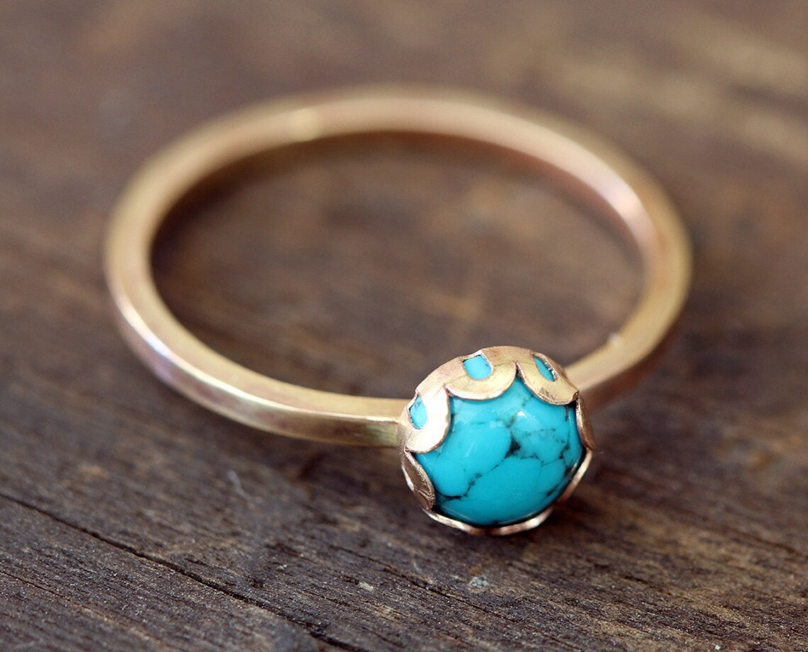 Turquoise 14k Gold Filled Ring - Etsy