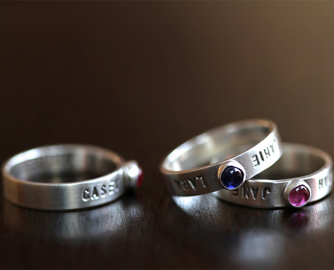 Custom Gemstone Ring (E0348) - Etsy