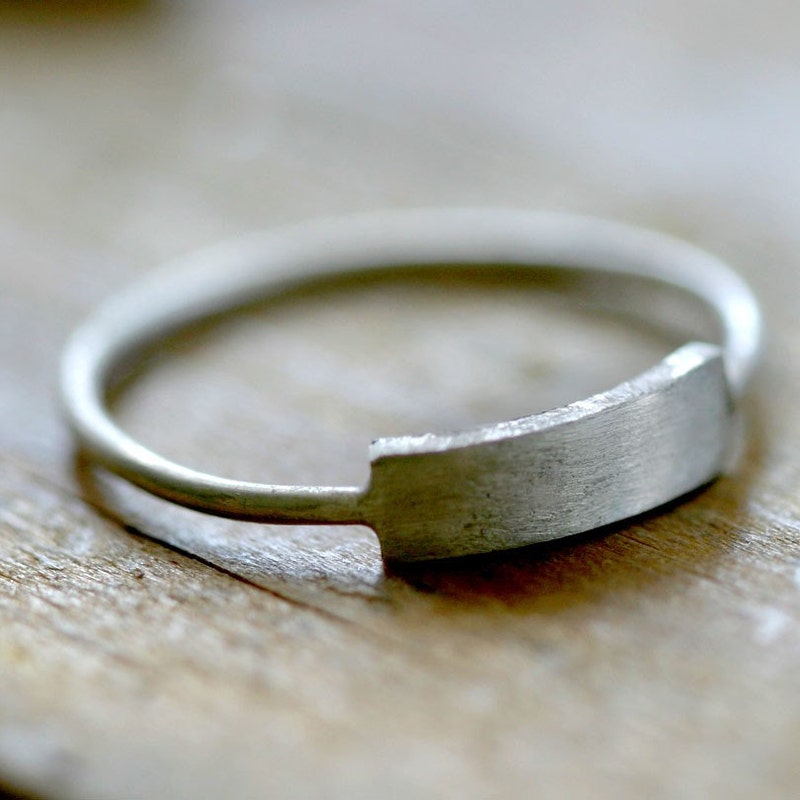 Modern Silver Ring - Etsy