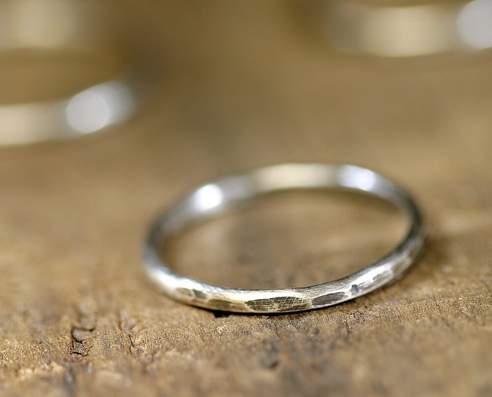 Hammered Stacking Rings E0197 | Etsy