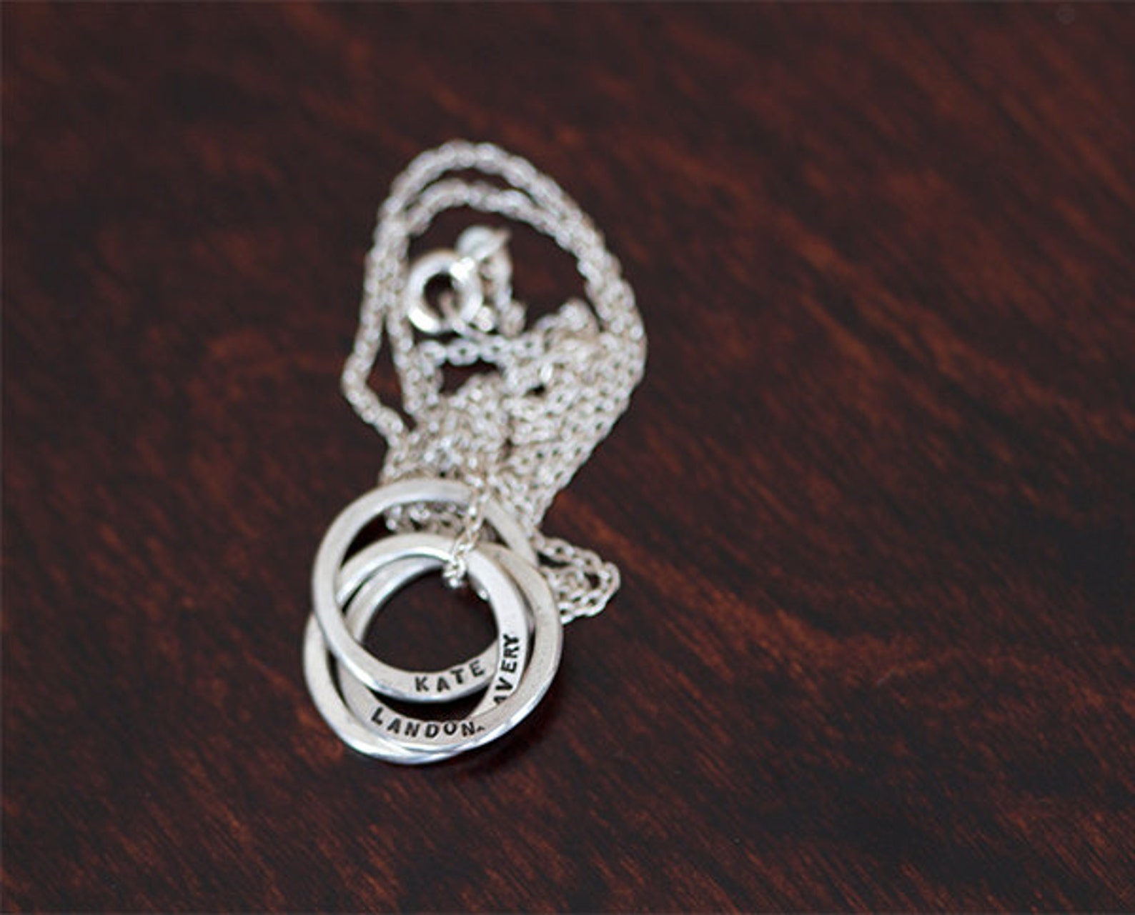 Silver Trinity Necklace E0337 - Etsy