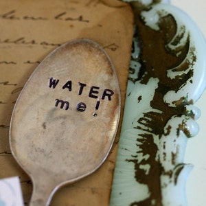 Water Me Vintage Silverware Garden Marker Plant Stake (E0273) - Etsy