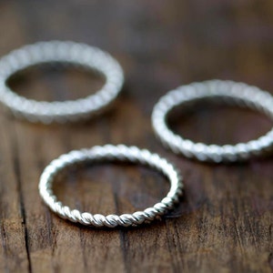 Twisted Silver Ring - Etsy