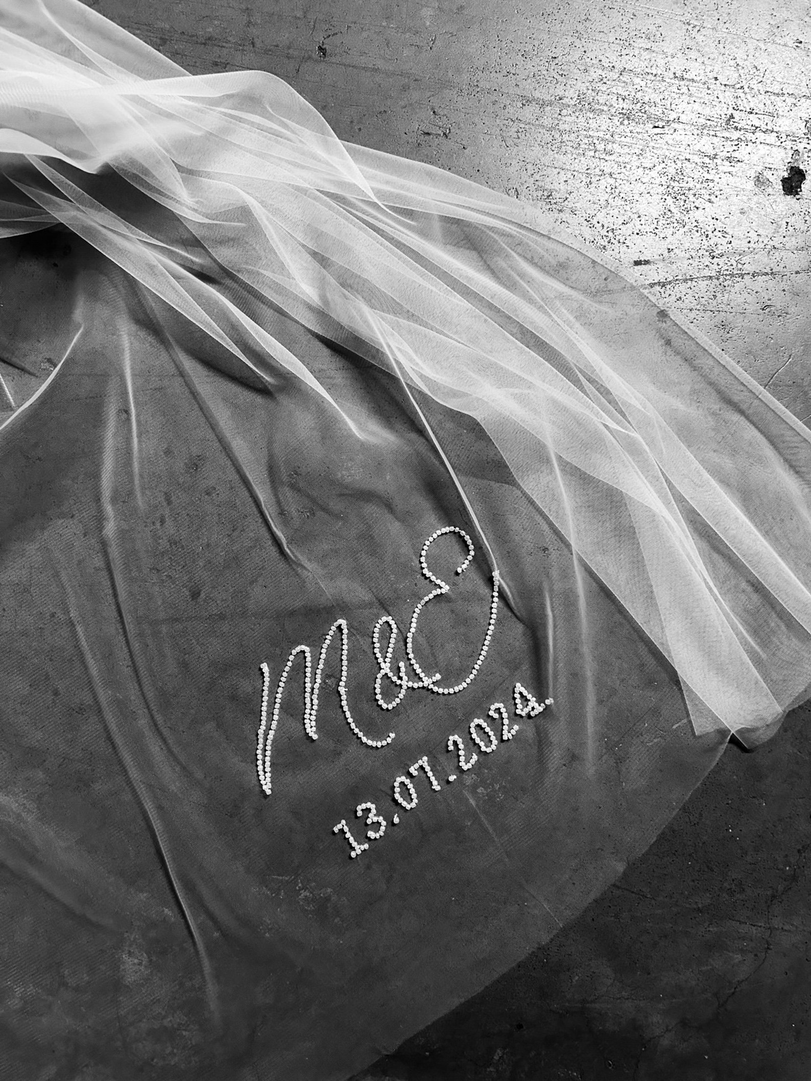Personalized Wedding Veil, Embroidery, Beads, Pearls, Custom Veil ...