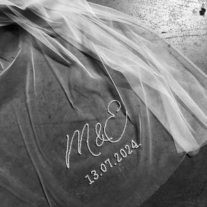 Personalized Wedding Veil, Embroidery, Beads, Pearls, Custom Veil ...