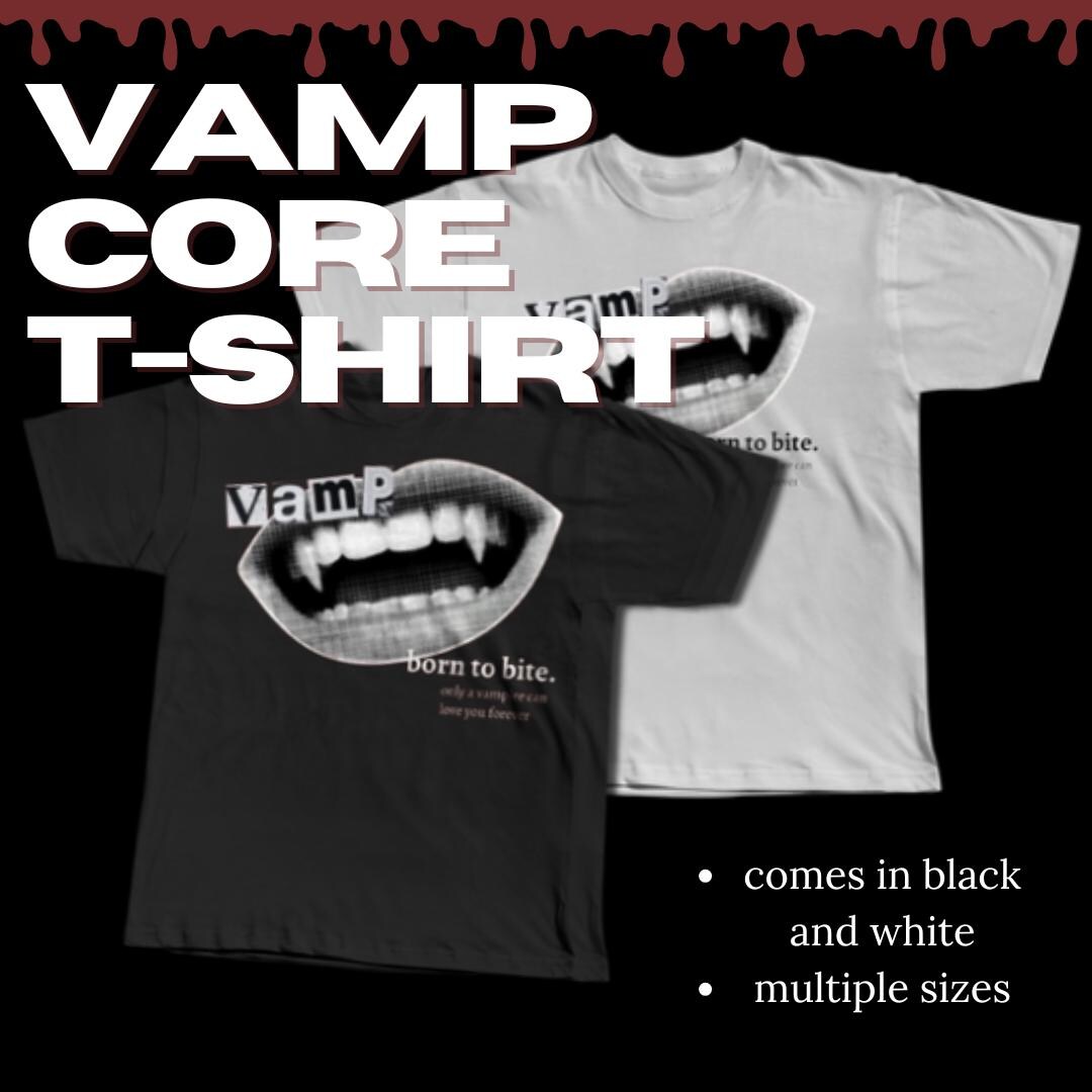 Y2K Vamp T-shirt | Modern Vampire Aesthetic | Dark Vibes Tee | Retro ...