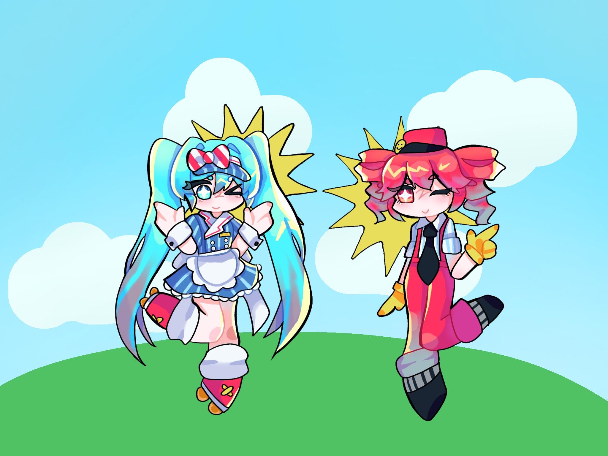 Mesmerizer Charms -- Hatsune Miku & Kasane Teto - Etsy