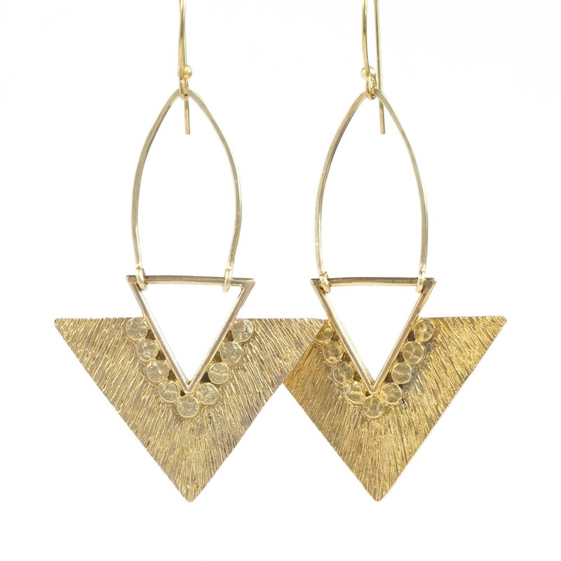 Triangle Earrings - Etsy