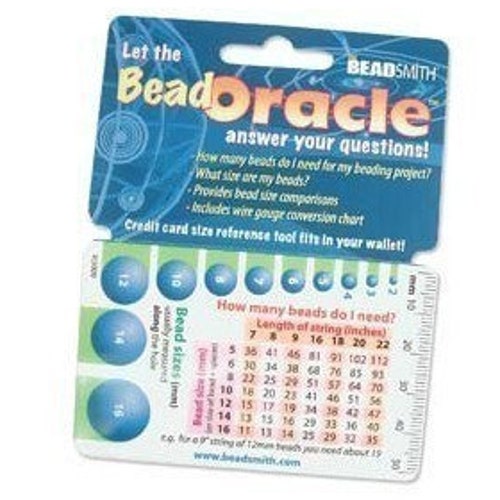 Bead Oracle Reference Card Compact Design Bead Size Gauge - Etsy