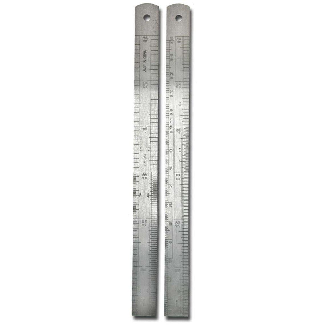 6 Inch Metal Rulers, Inches & Metric Ruler 55247 (2), Compact Ruler ...