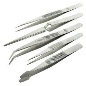 Multi Purpose Tweezers Set of 5 Tweezers 55253 , Jewelry Tools ...