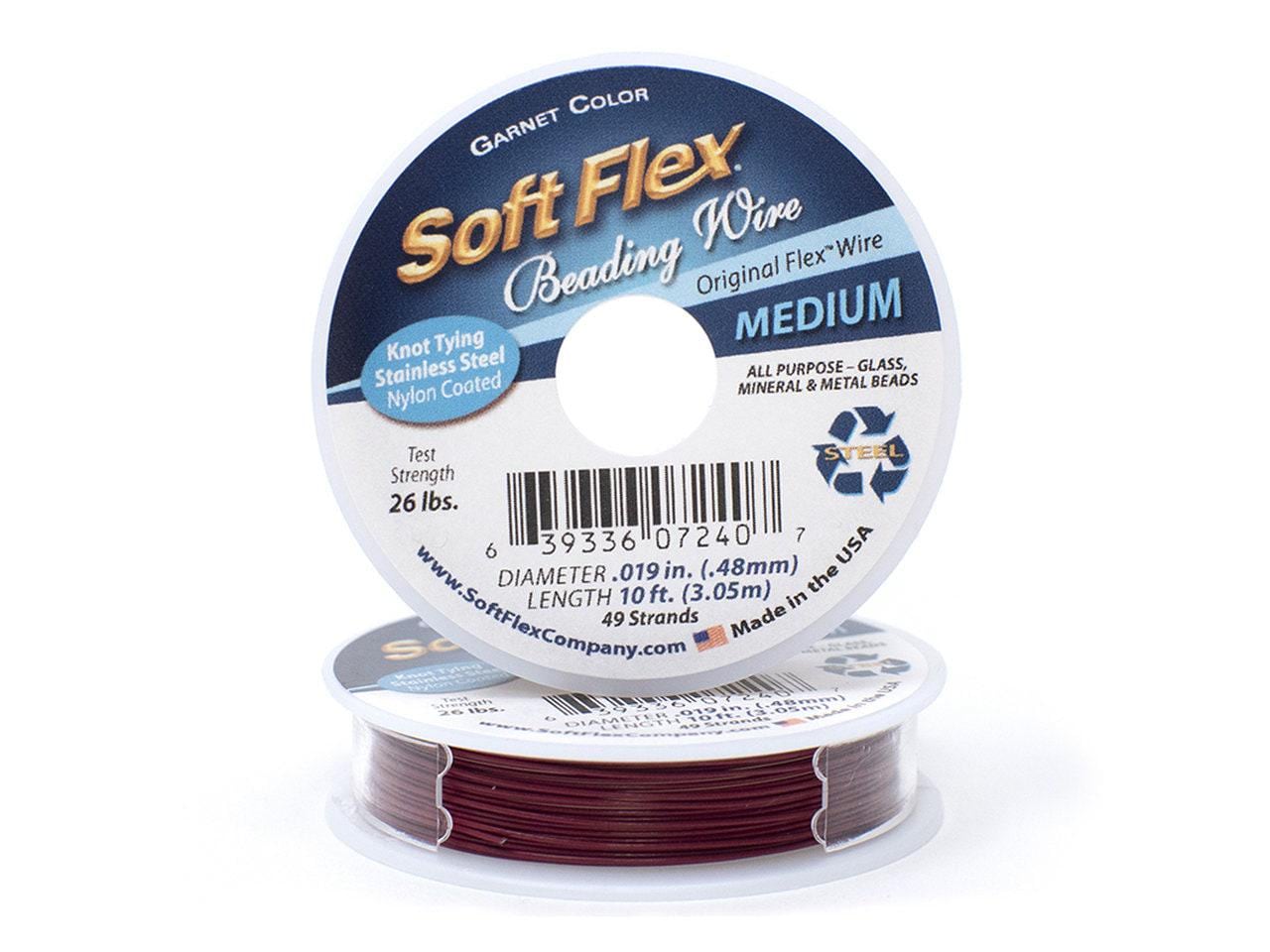 Soft Flex Beading Wire .019in 10ft Garnet Red Medium Softflex Wire ...