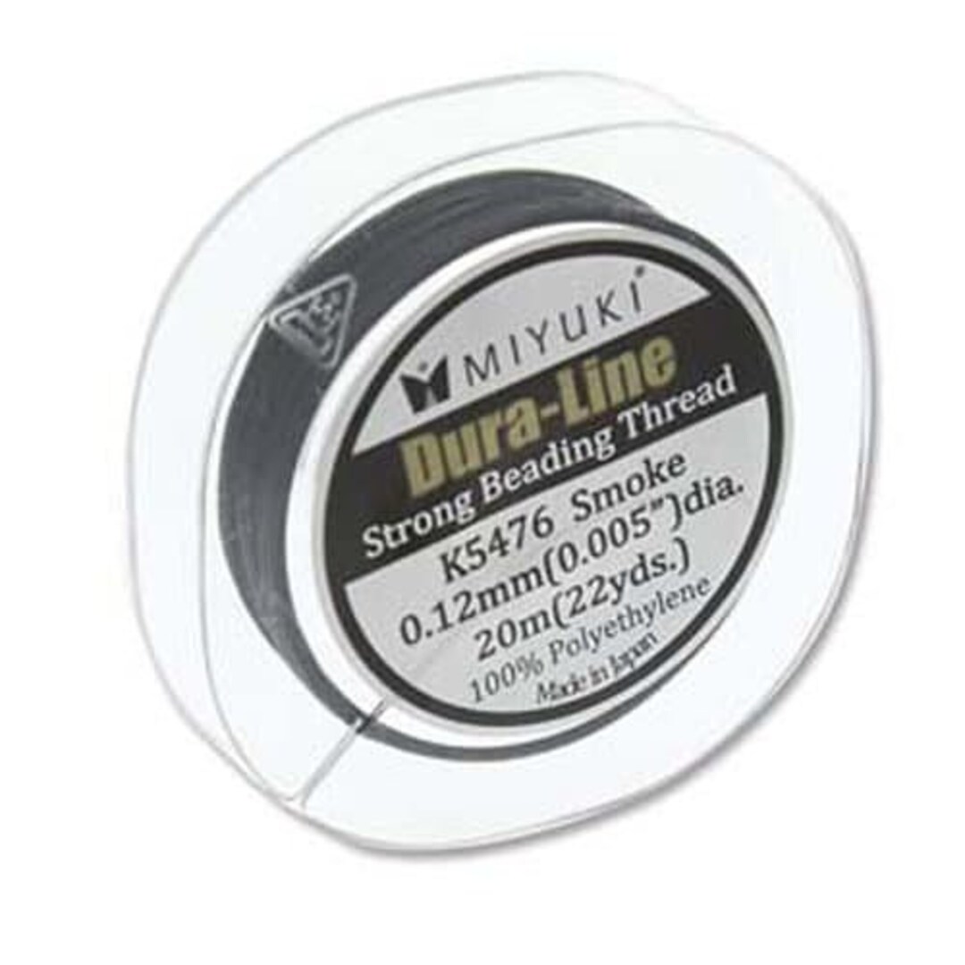 Miyuki Dura-line Beading Thread Smoke Gray 43739 20meters .12mm Size B ...