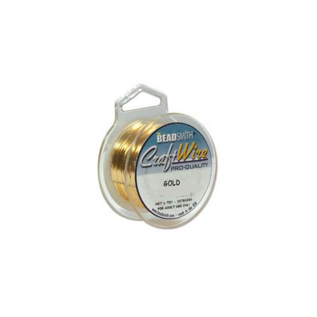 Round 22 Gauge Gold Color Wire 8 Yards 41785 , Beadsmith Wire, Round ...