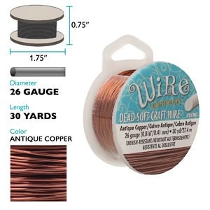 Antique Copper Color Wire Beadsmith 26 Gauge 30yd Spool 41654 - Etsy