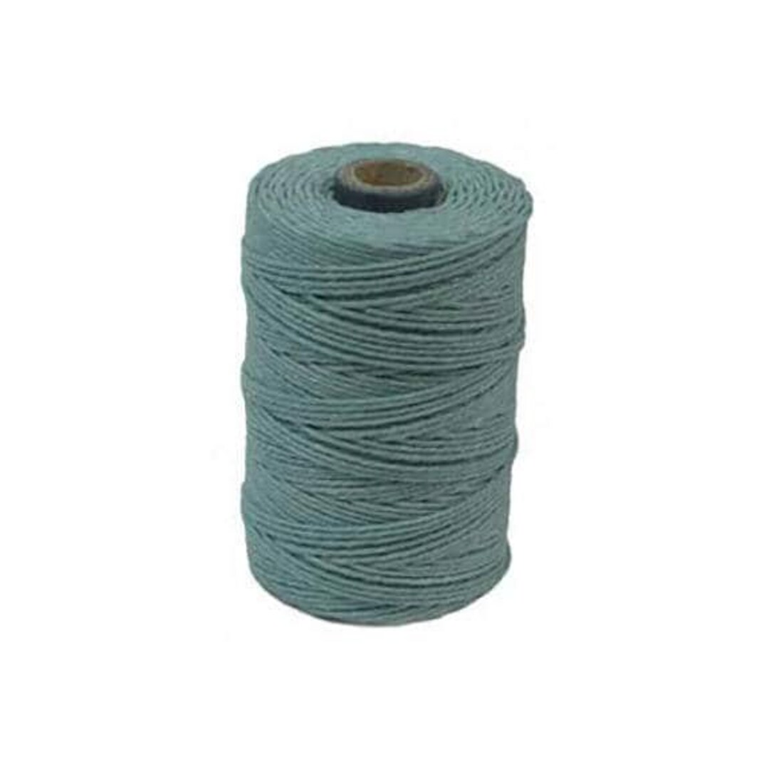 Irish Waxed Linen Thread Turquoise Blue 43676 (50gr, 100yds), Crawford ...