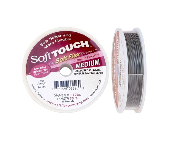 Soft Touch by Soft Flex Beading Wire .019 Inch 100 Foot Spool Satin Silver Soft Touch Wire Flexible Wire Round Wire Jewelry Wire Softflex Etsy