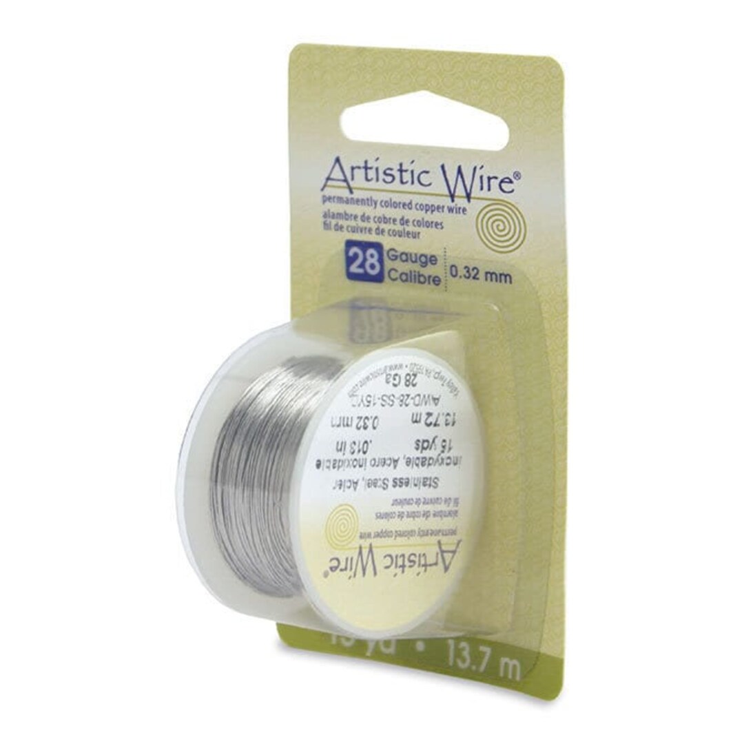 Artistic Wire 28 Gauge Stainless Steel With Dispenser 43136 Stainless ...
