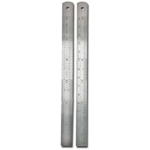 6 Inch Metal Rulers, Inches & Metric Ruler 55247 (2), Compact Ruler ...