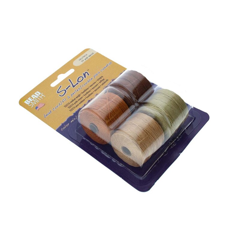 S-Lon Bead Cord Neutrals Mixture 0.5mm Diameter 28574 4 | Etsy