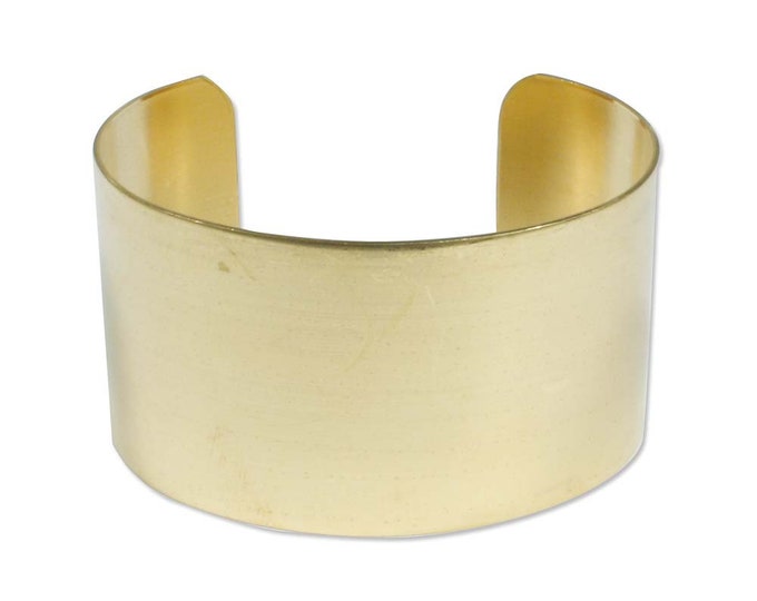 Brass Cuff Bracelet for Beading, Stamping, Embellishing, 43379 , 1.5 ...