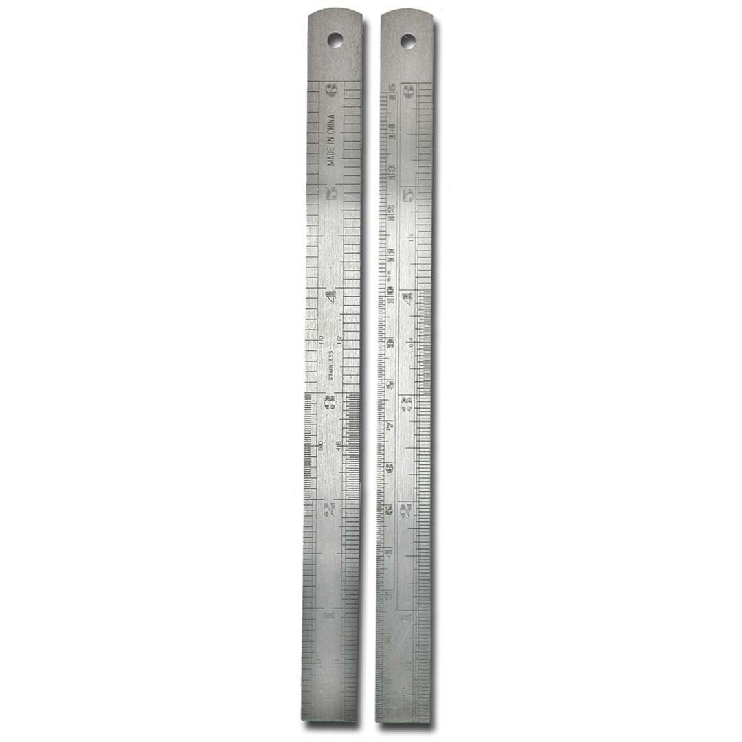 6 Inch Metal Rulers Inches & Metric Ruler 55247 2 Compact - Etsy