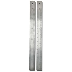 6 Inch Metal Rulers, Inches & Metric Ruler 55247 2, Compact Ruler ...