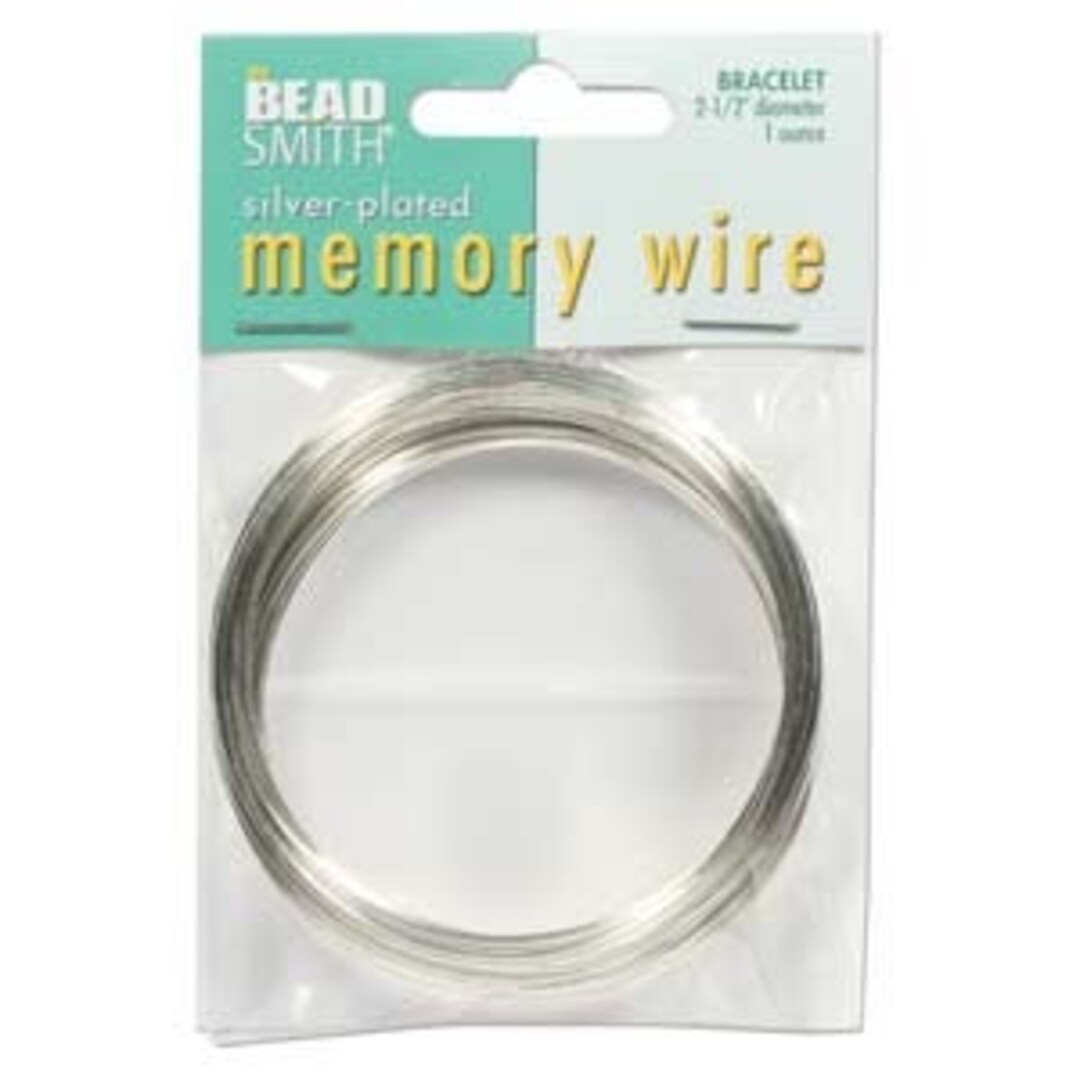 Silver Plated Memory Wire 2.5 Inch Bracelet 43891 1 Ounce Bracelet ...