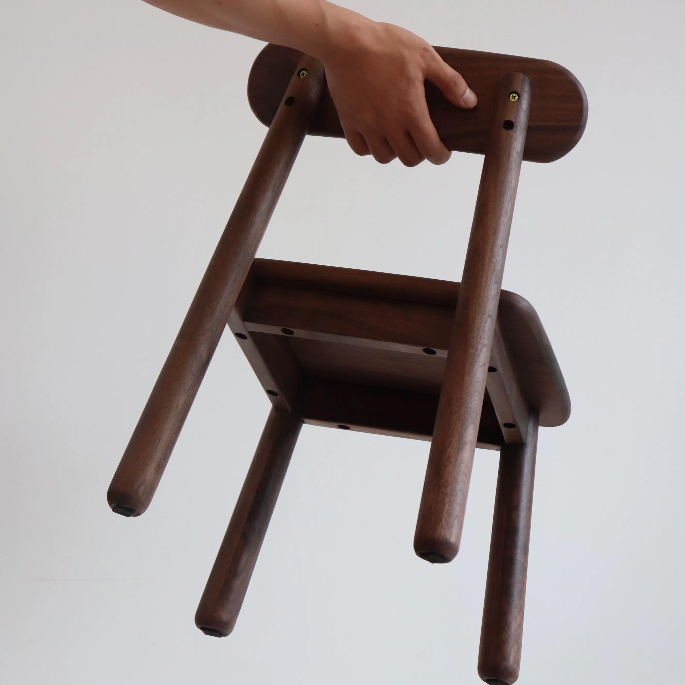 Kids Wooden Chair | Toddler Walnut Chair | Handcrafted Kids Seat ...
