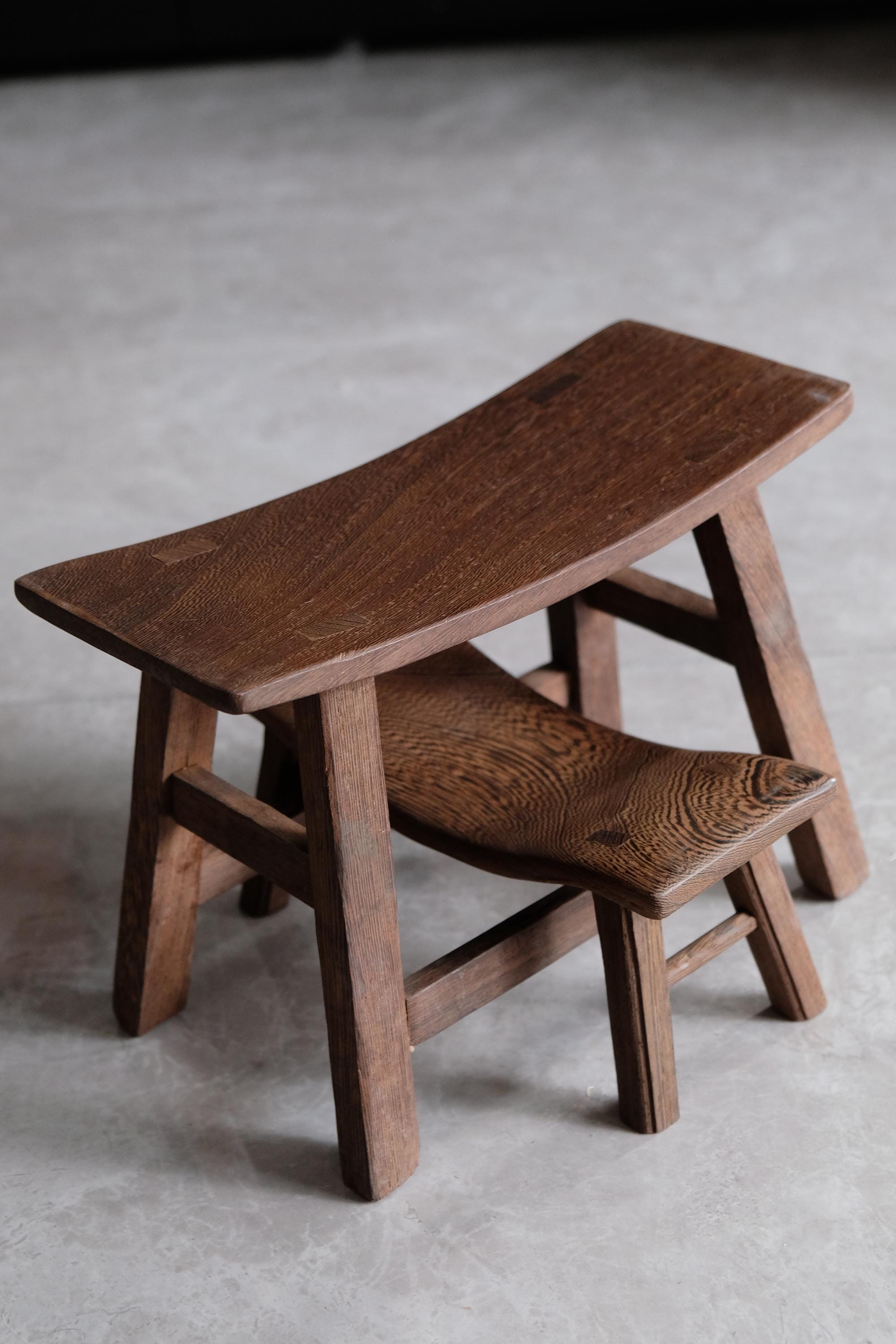 Vintage Wooden Step Stool and Child's Footstool Handcrafted Wooden ...