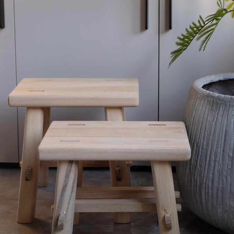 Rustic Wood Stool 30cm - Etsy