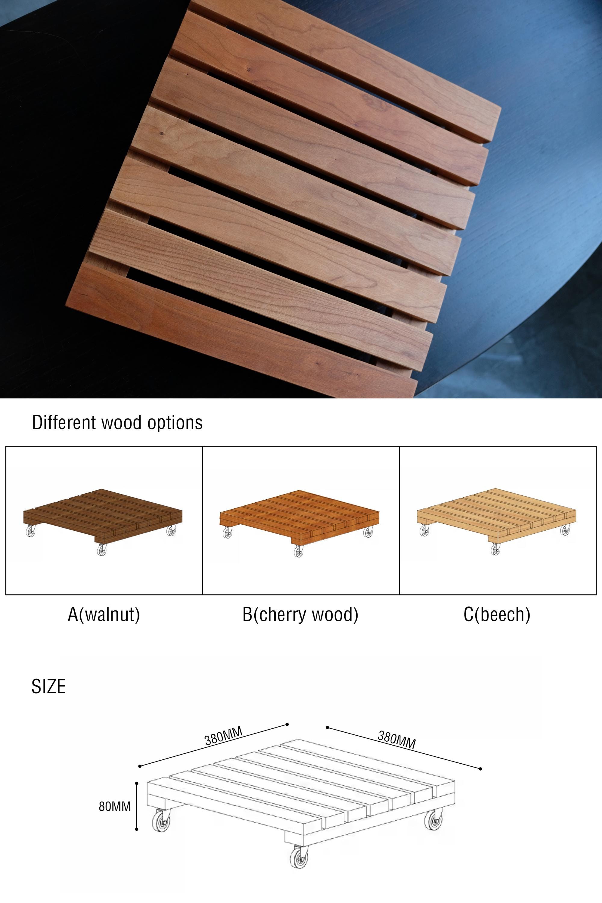 Wooden Plant Stand Moveable Plant Stand With Wheels Wooden Flower Pot ...