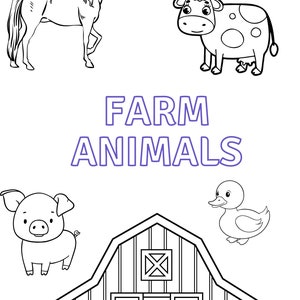 Farmyard Fun: Colorful Animal Coloring Sheets for Kids! - Etsy
