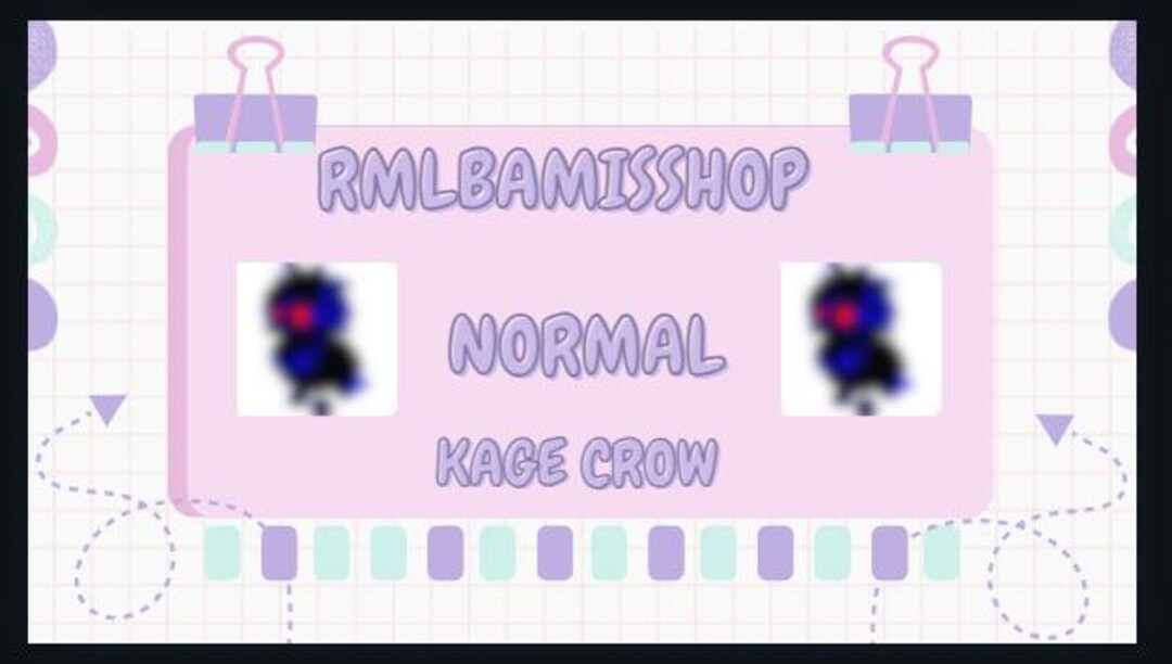 Kage Crow Normal Adopt Your Pet From Me Halloween Fast Delivery - Etsy