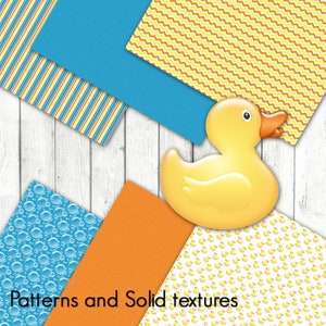 Digital Scrapbook Paper Rubber Ducky Paper Digital Rubber Duckie Paper ...