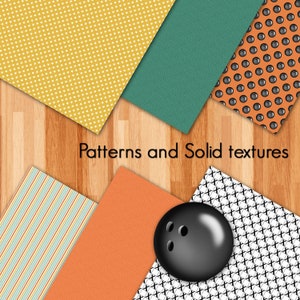 Digital Scrapbook Paper Bowling Digital Bowling Scrapbook Paper ...