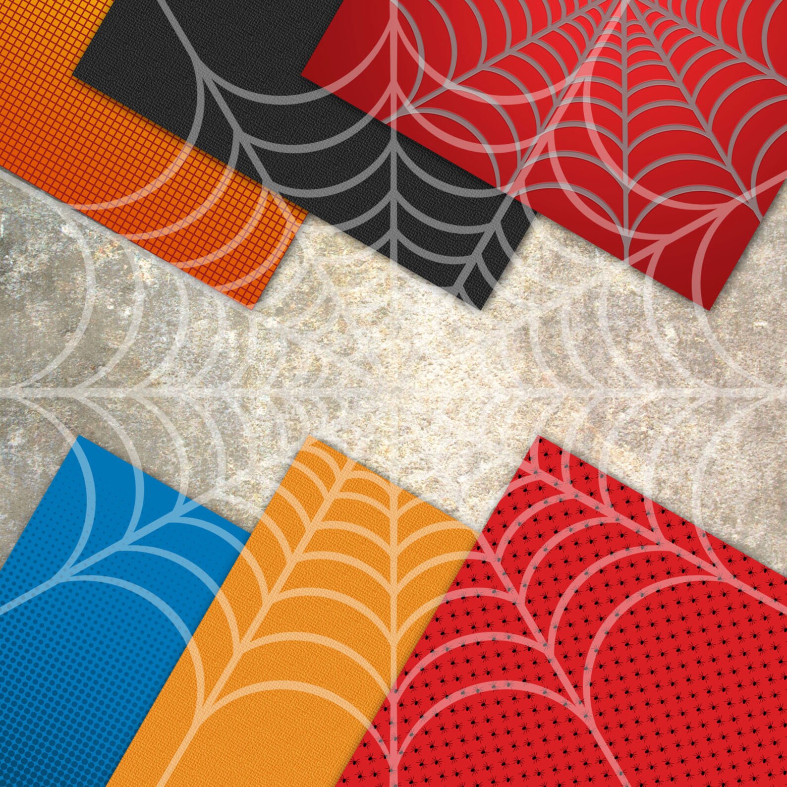 Digital Scrapbook Paper Spider Superhero Digital Spider Superhero Paper ...