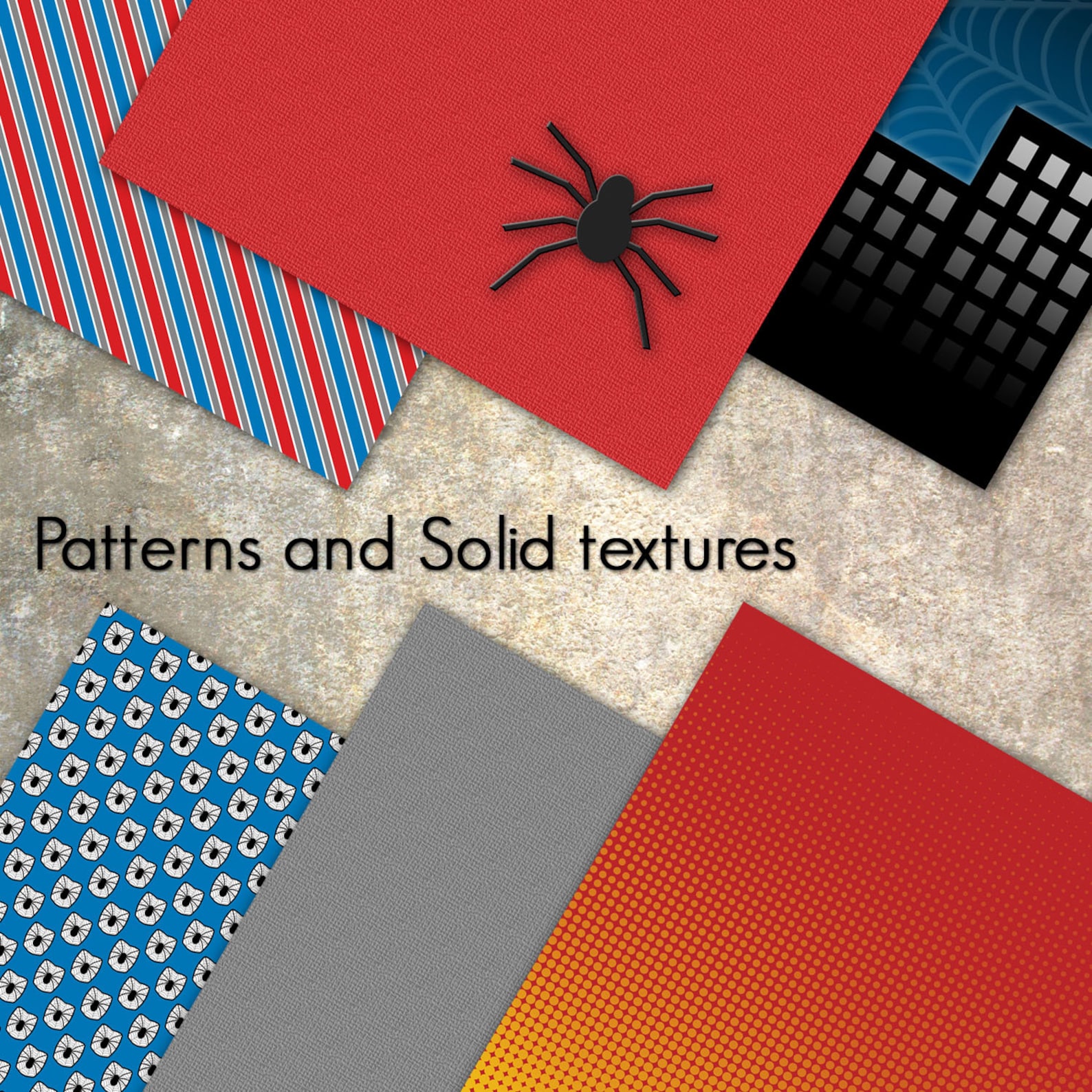 Digital Scrapbook Paper Spider Superhero Digital Spider Superhero Paper ...