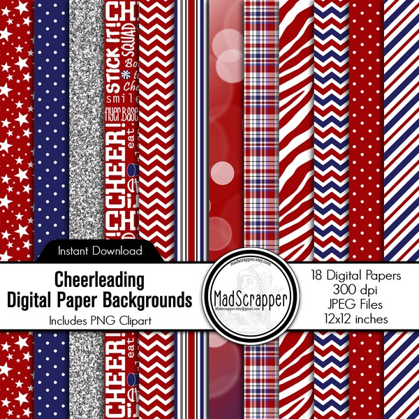 Red White Blue Cheerleading Poms - Etsy