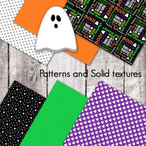 Digital Scrapbook Paper Halloween Purple and Green Digital Halloween ...