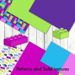Digital Scrapbook Paper Building Bricks Digital Building Bricks Paper ...