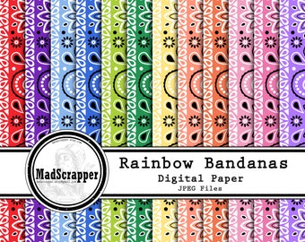 Bandana Digital Paper - Etsy
