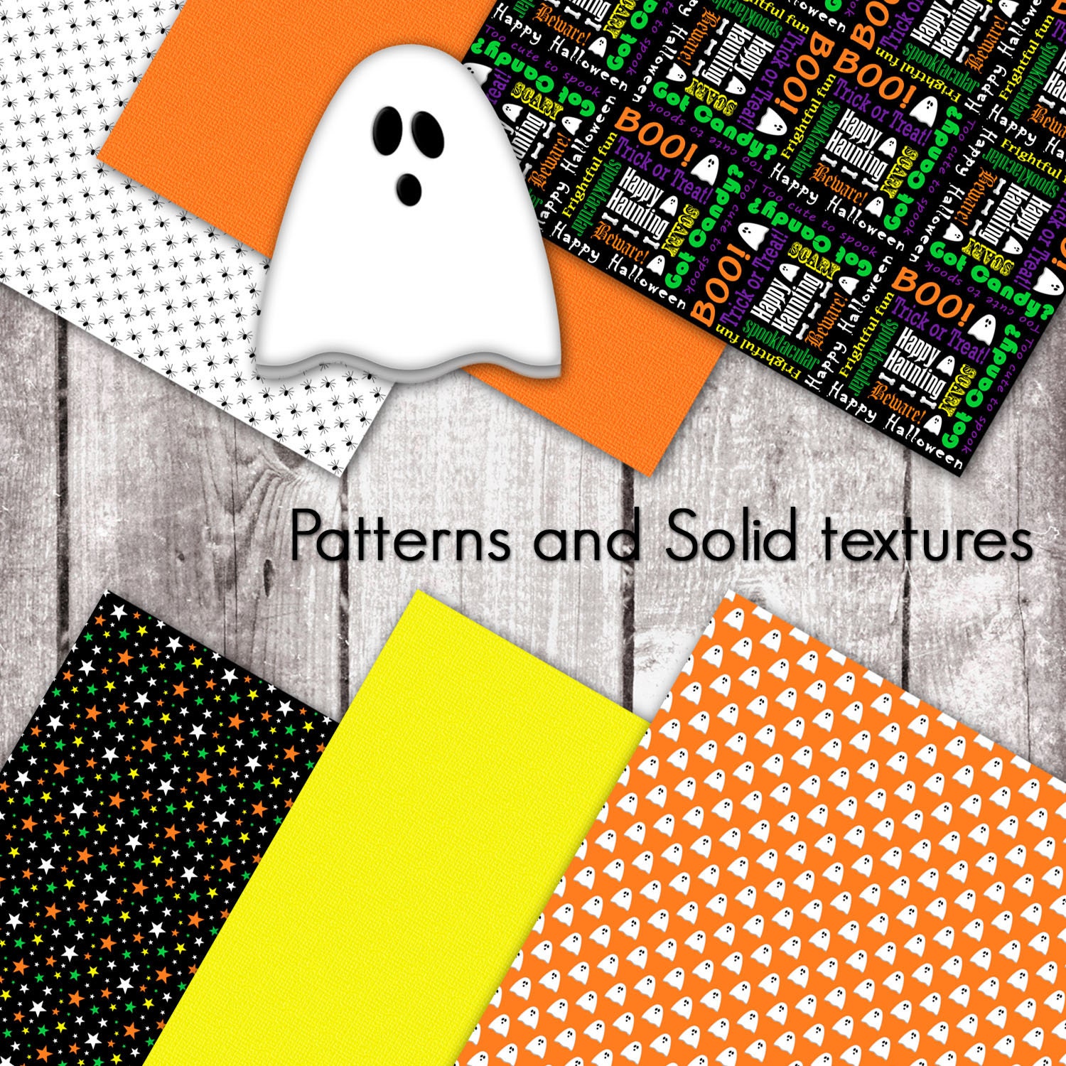 Digital Scrapbook Paper Halloween Black & Orange Digital Halloween ...