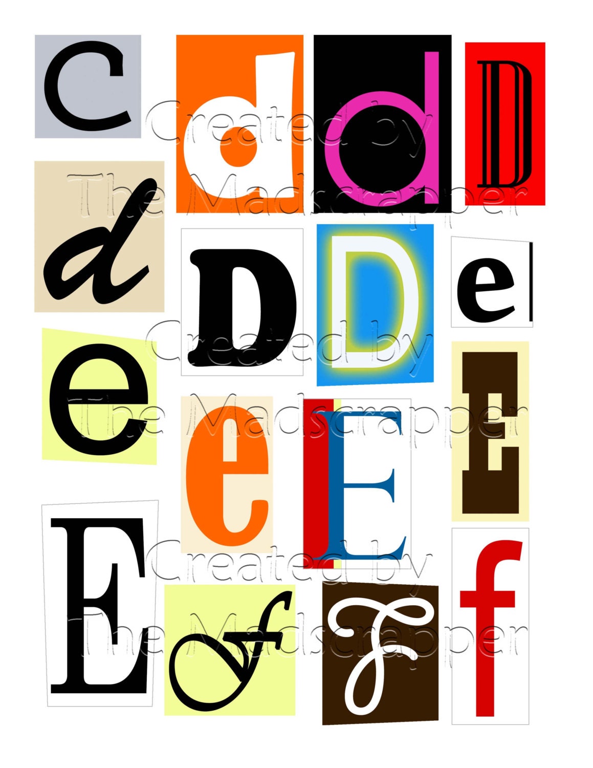 Digital Alphabet Ransom Note Magazine/print Letters Digital - Etsy