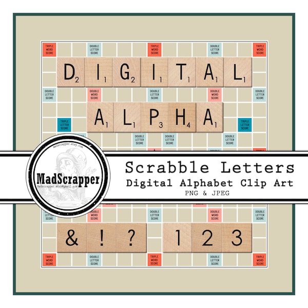 Scrabble Tile Clip Art - Etsy