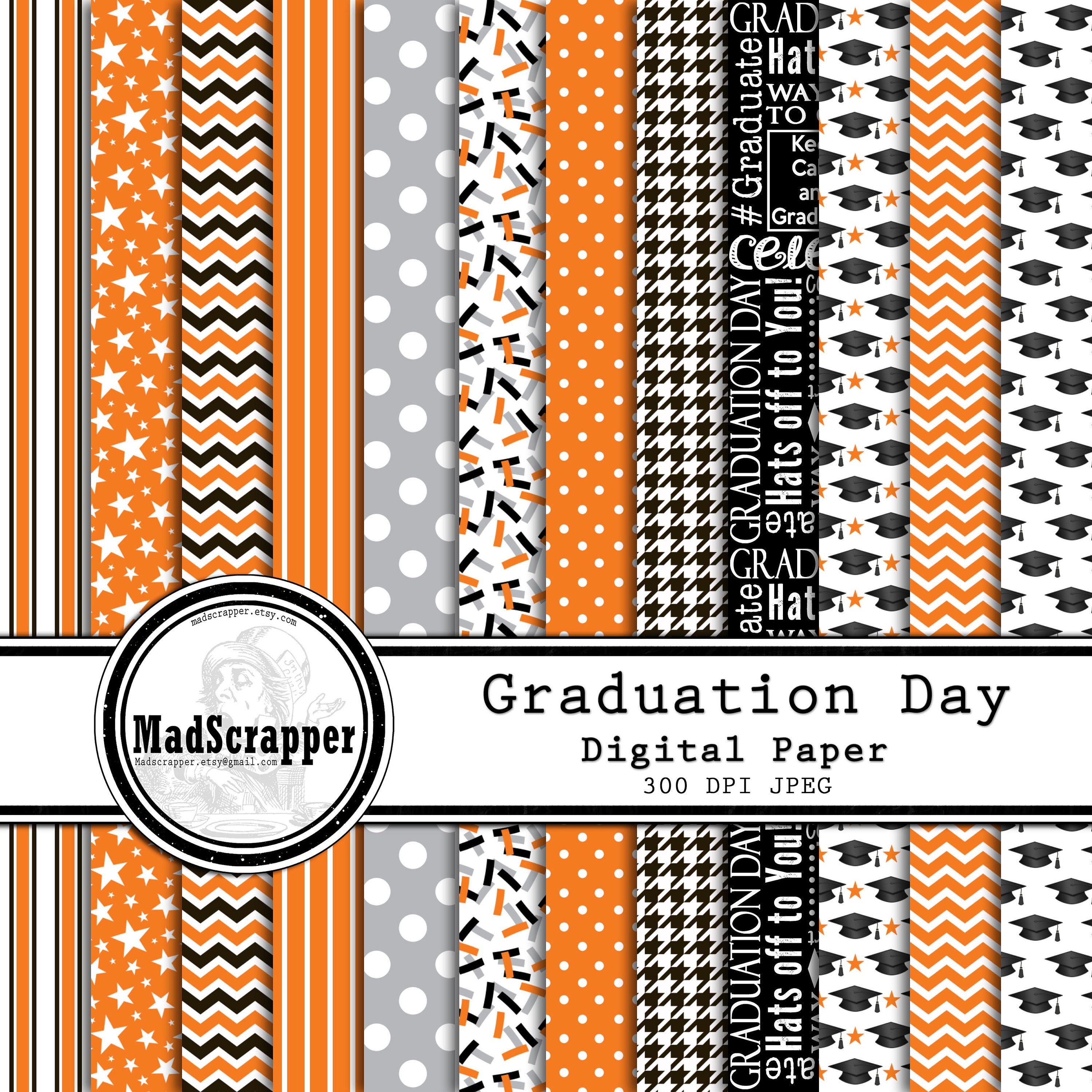 Graduation Printable Scrapbook Paper