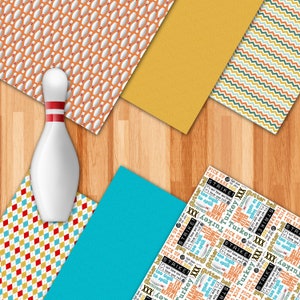 Digital Scrapbook Paper Bowling Digital Bowling Scrapbook Paper ...